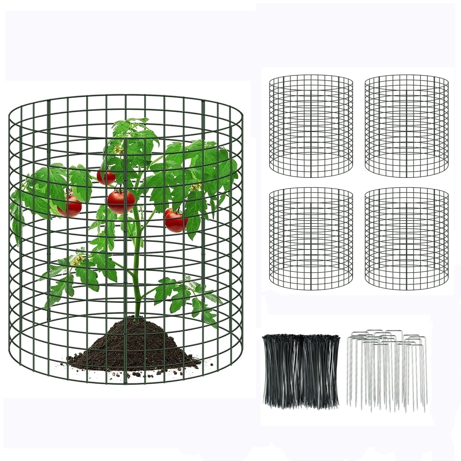 15 PCS 12" x 12" Wire Plant Protectors Wire Plant Cages Metal Mesh ...