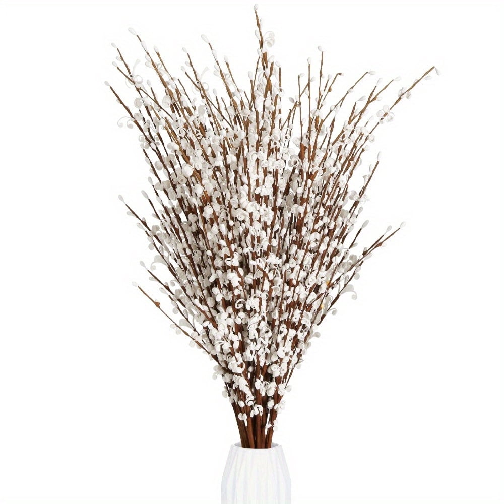 15 PCS 30.3in Flowers Faux Jasmine Flowers Pussy Willow Branches for ...