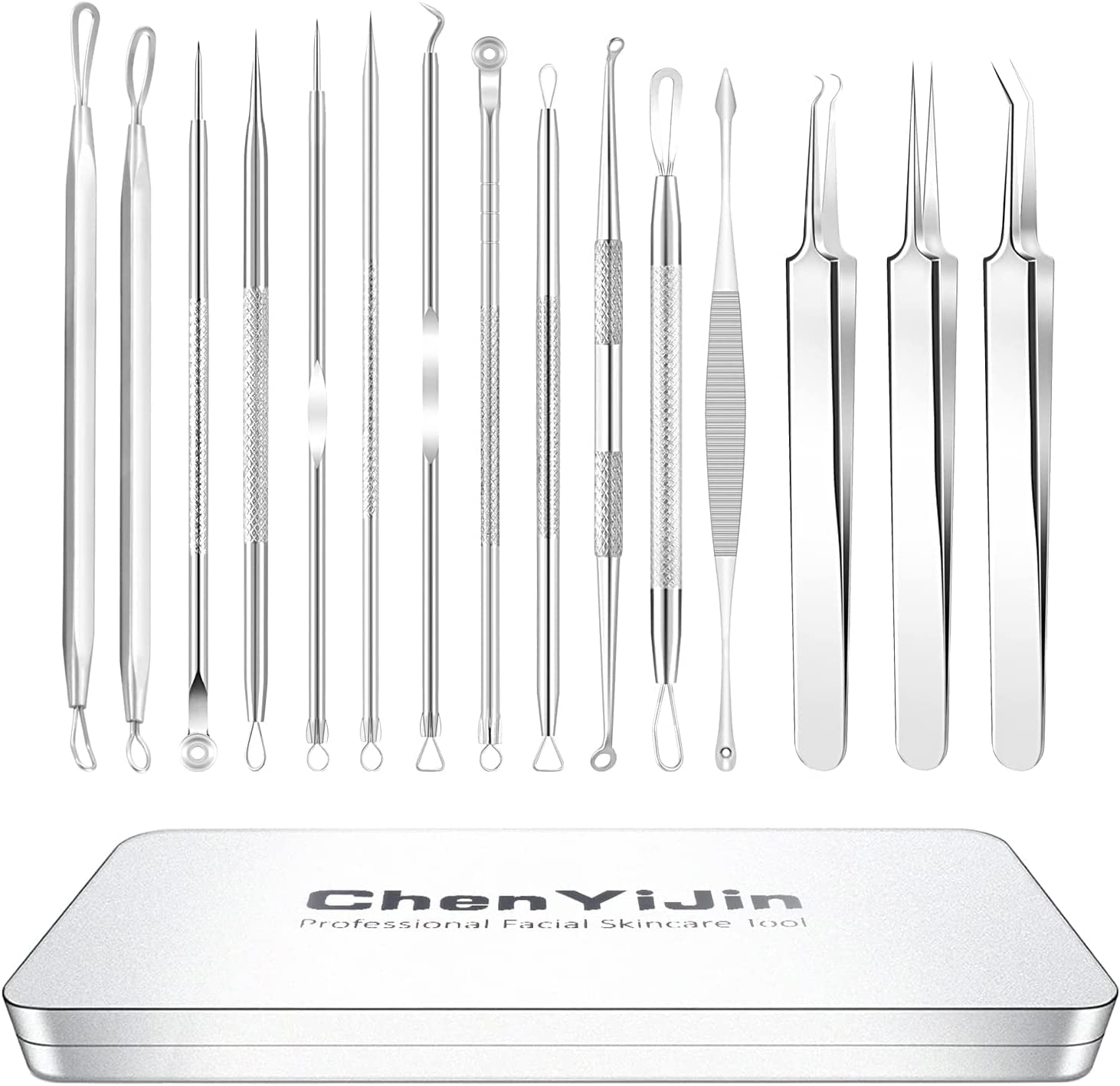 15 PCS Blackhead Remover Pimple Popper Tool Kit,Black Head Removal ...