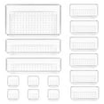Vtopmart 15pcs Drawer Organizers - Clear Plastic, 4-Size Versatile ...