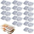 15 PCS Durable Reusable Double Compartment Condiment Containers with ...