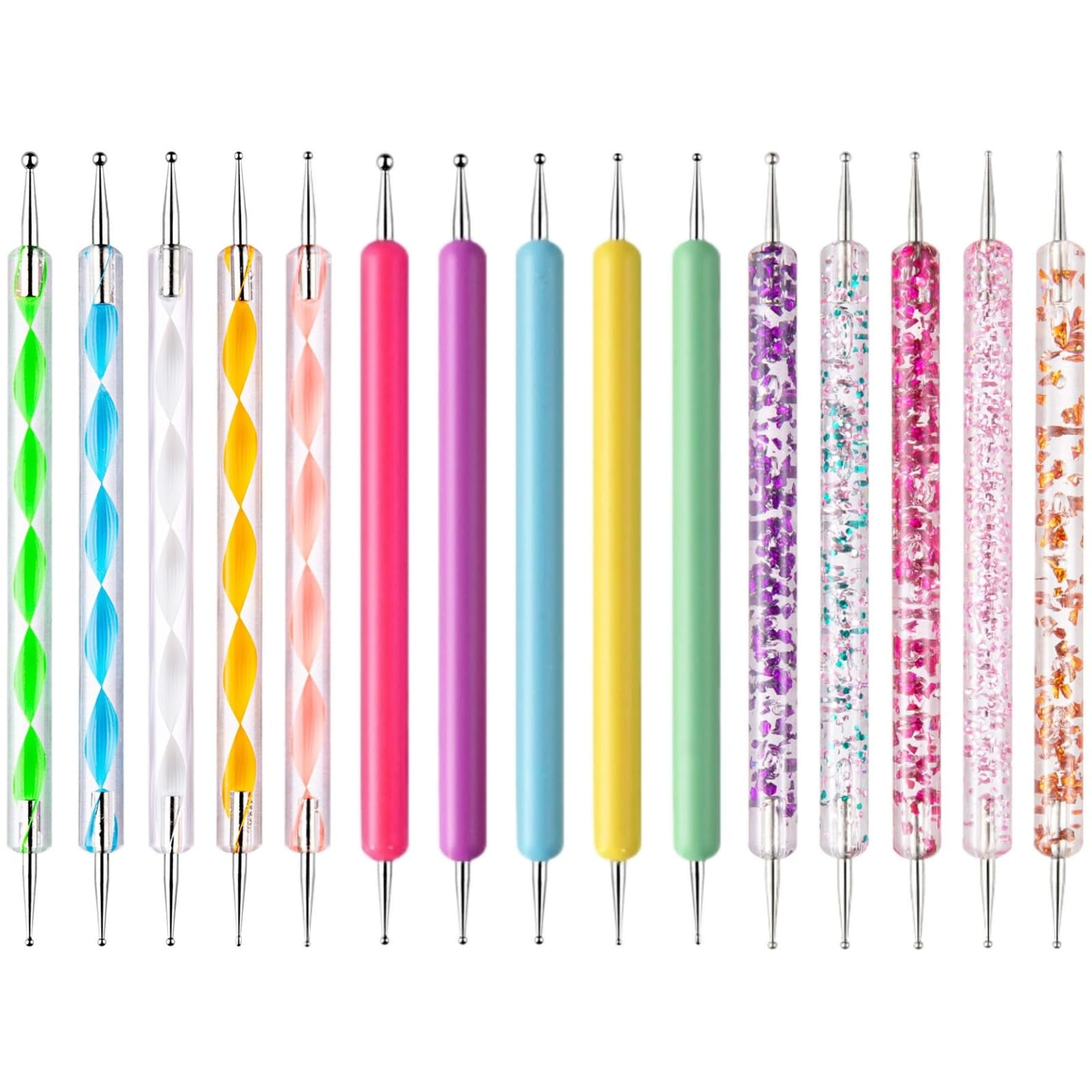 15 PCS Nail Dotting OIF8 Tools Nail Dotting Pen Nail Art Kit, Dotting ...