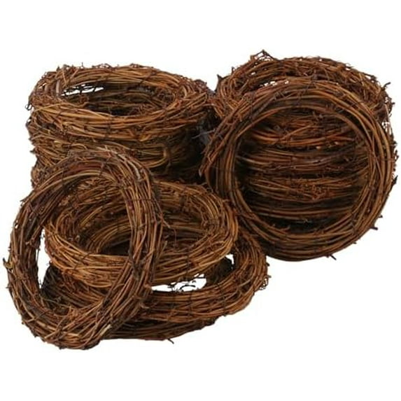 15 PCS Natural Grapevine Wreaths, 6 Inch Beautiful Vine Branch Wreath ...