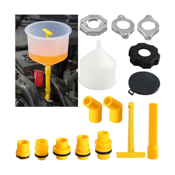 15 PCS No-Spill Coolant Funnel Kit Radiator Funnel burping kit funnels ...