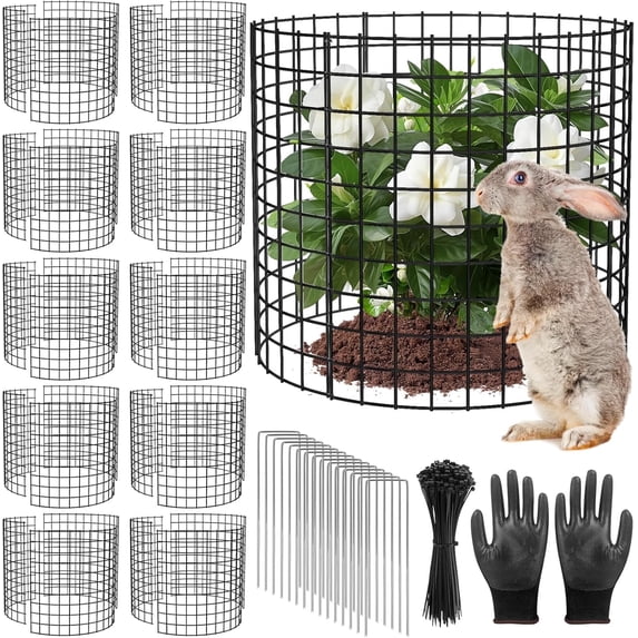 15 PCS Round Plant Protector from Animals, 5 Pack 12'' x 12'' Metal ...