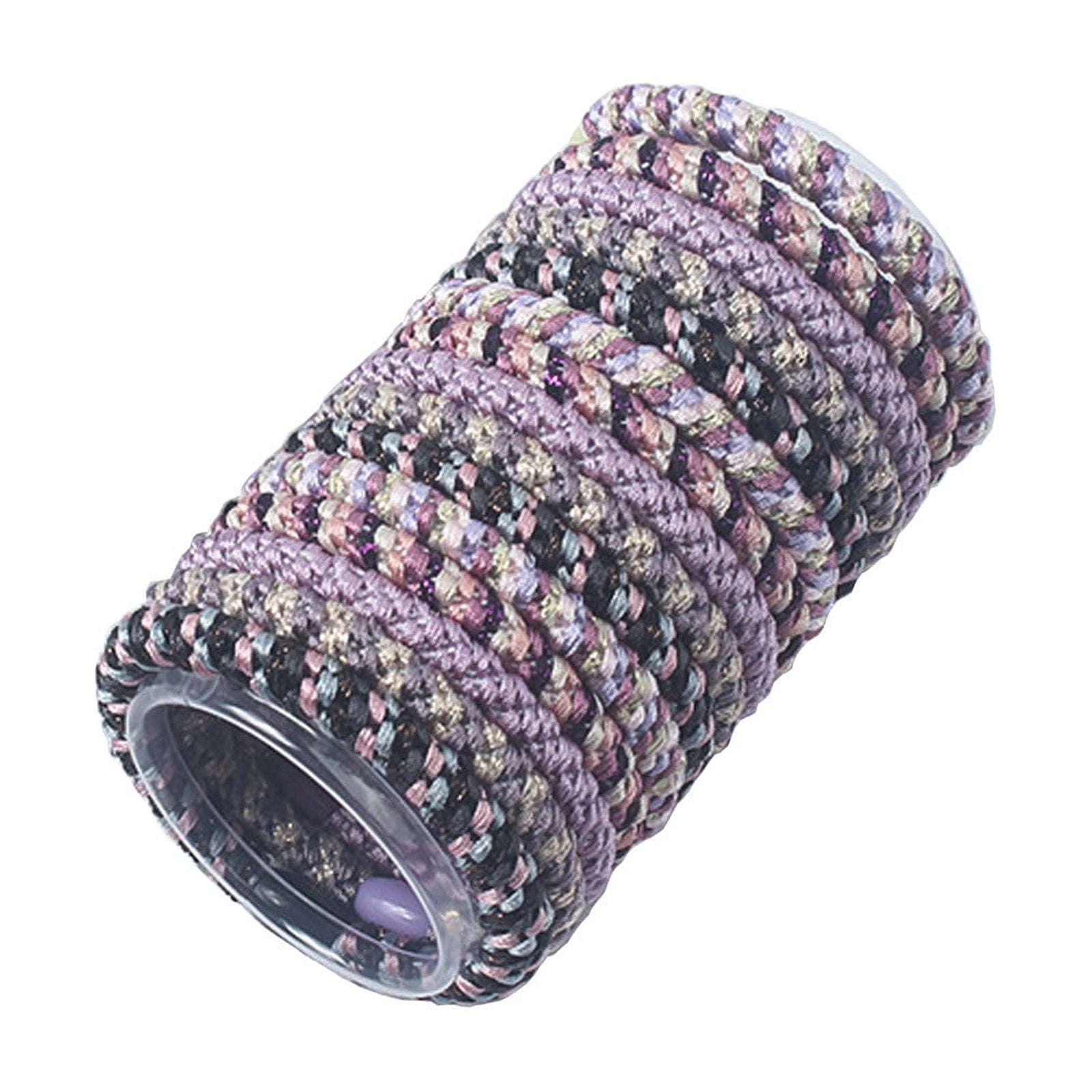 15 PCS Thick Seamless Hair Ties for Curly Heavy and Long Hair Brown ...