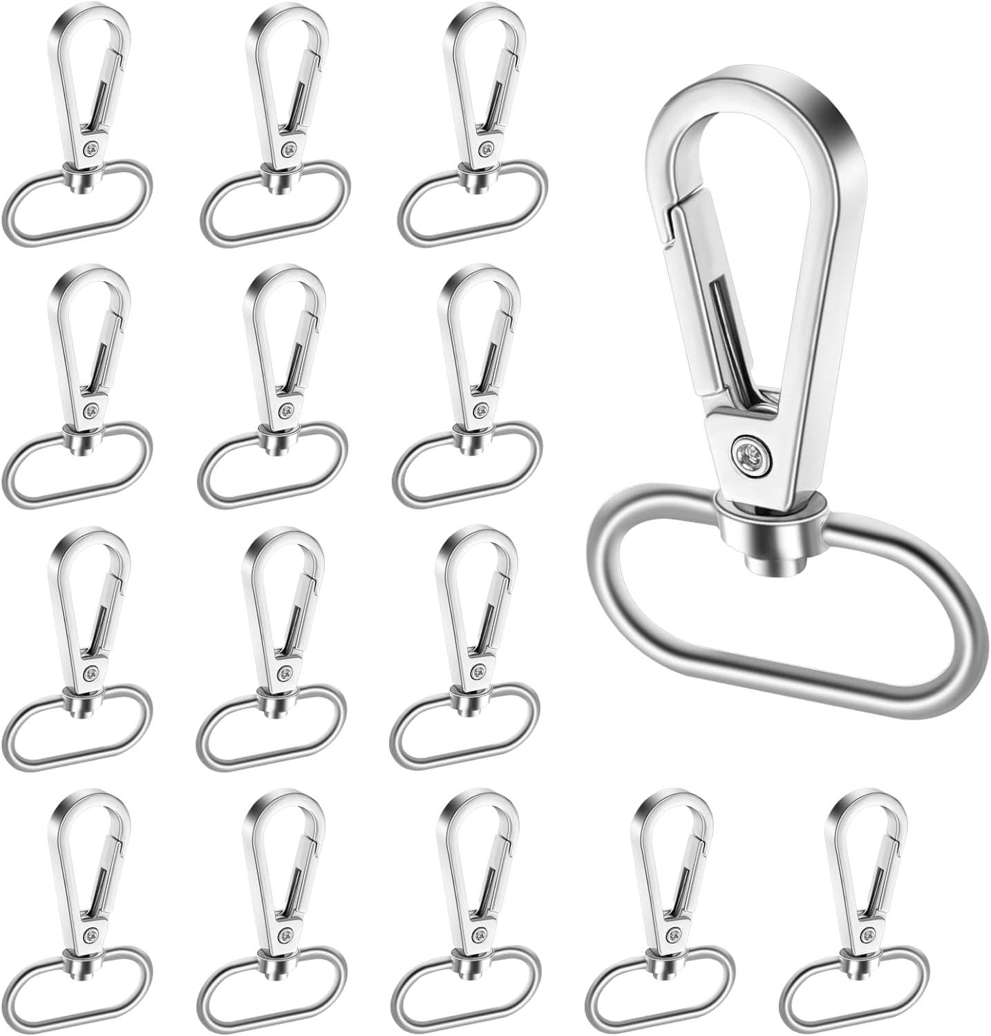 15 Pack 1 Inch Silver Swivel Snap Clasps Swivel Hooks for Purse Clips ...
