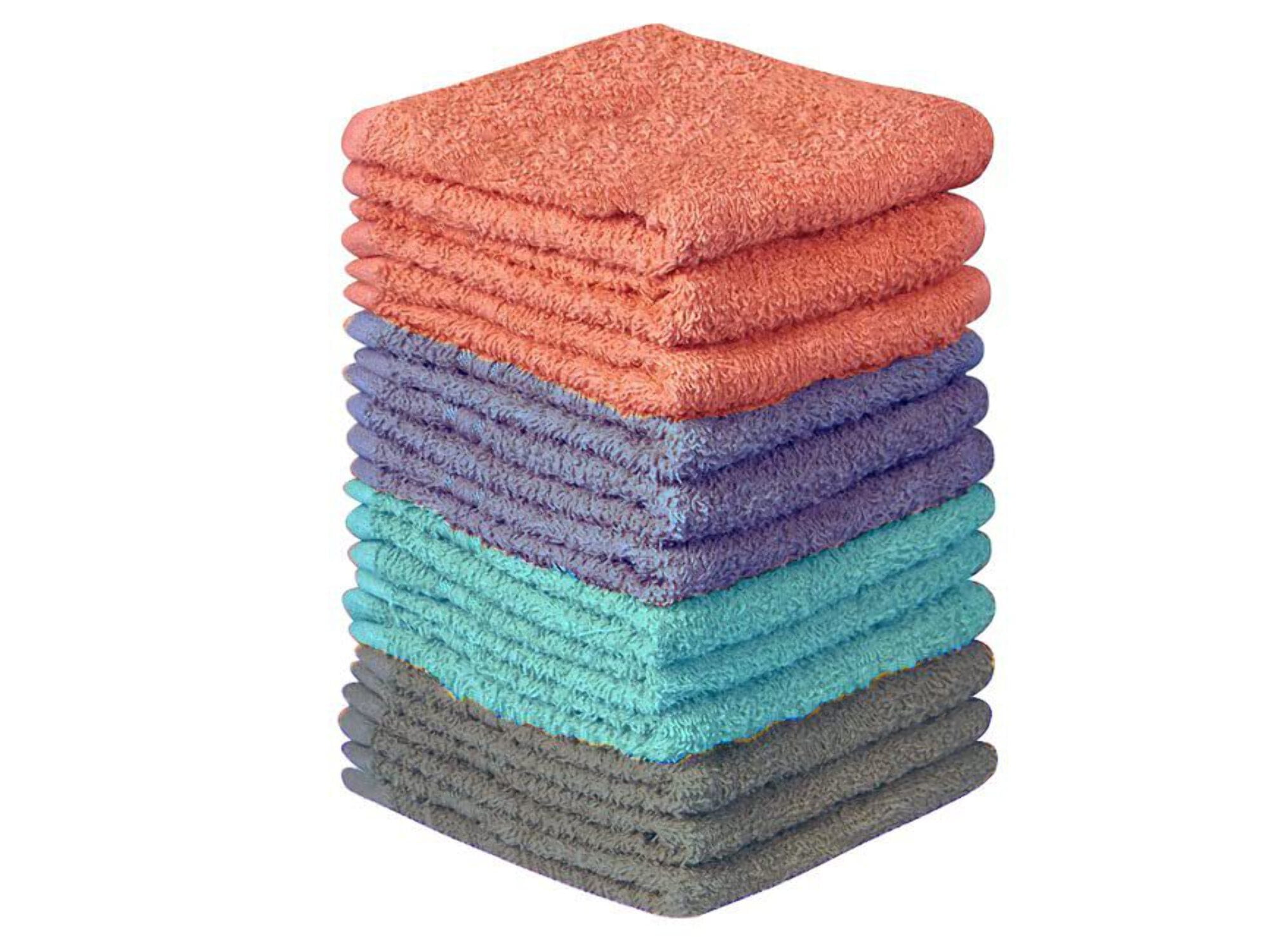 15 Pack, 100% Cotton Wash Cloth, Wash Rags Pack, Extra Soft, Highly ...