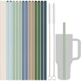 15-Pack 12" Reusable Silicone Drinking Straws Fit for Stanley Tumblers ...