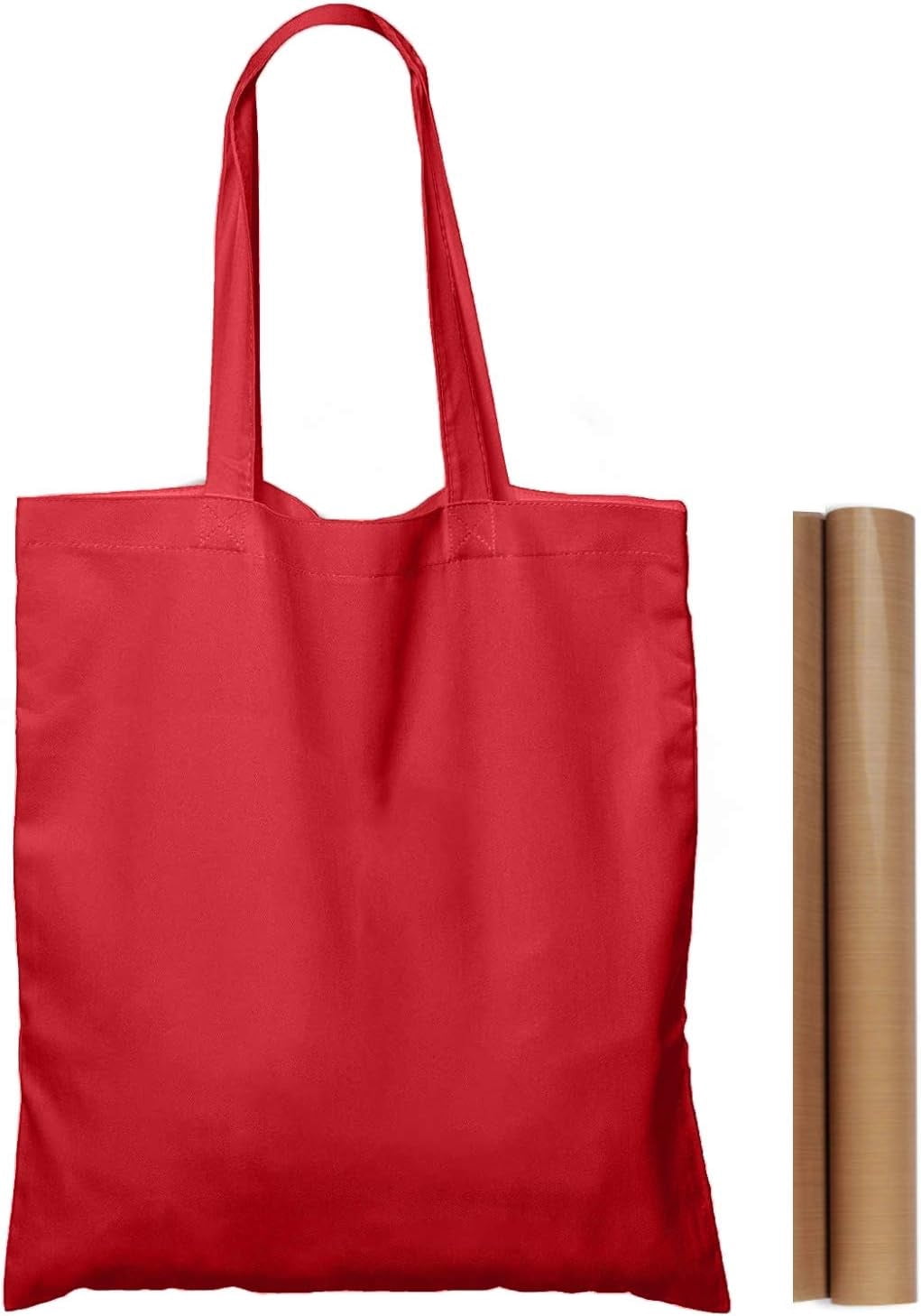 15 Pack 15'' X 16'' Red Cotton Tote Bags, Lightweight Blank Bulk Cloth ...