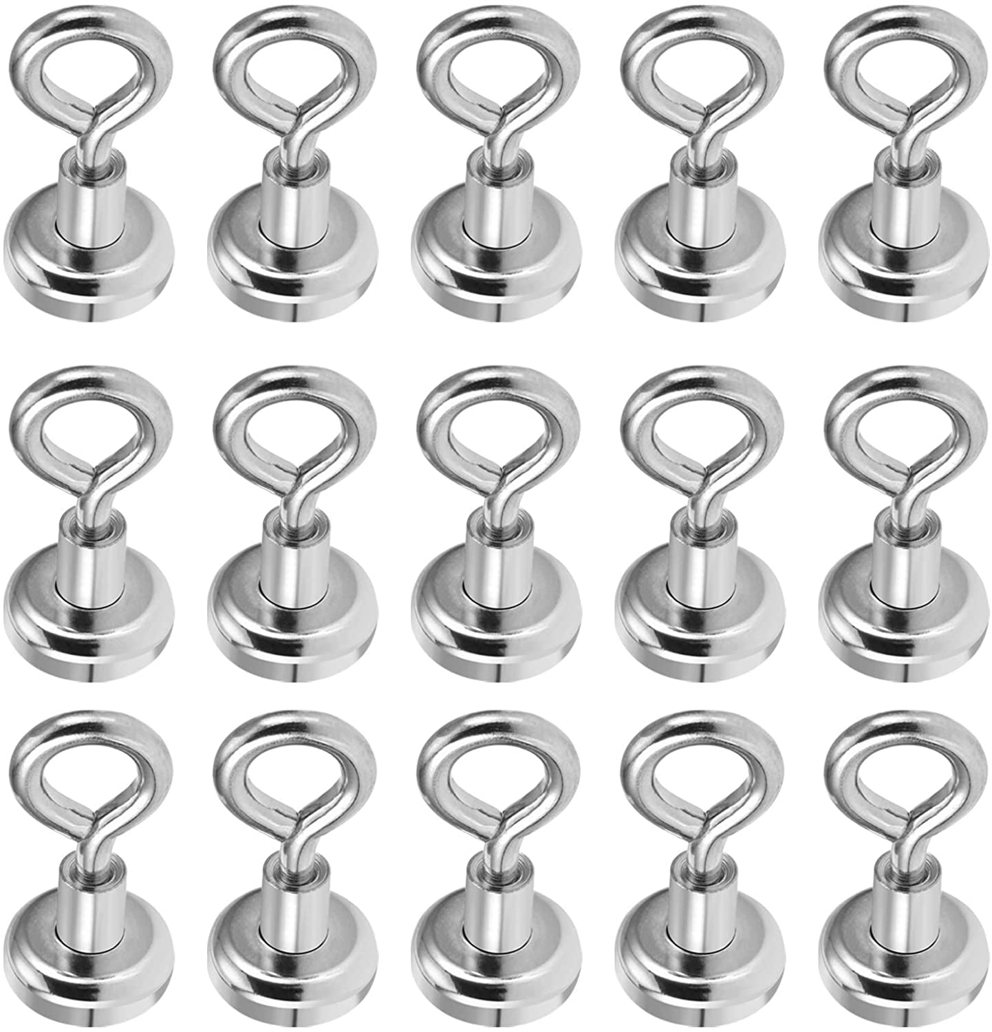 15 Pack 16Mm Neodymium Magnetic Hooks Super Strong Magnetic Hook Hook ...