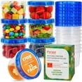 15 Pack 17oz Reusable Freezer Storage Containers with Twist Top Lids ...