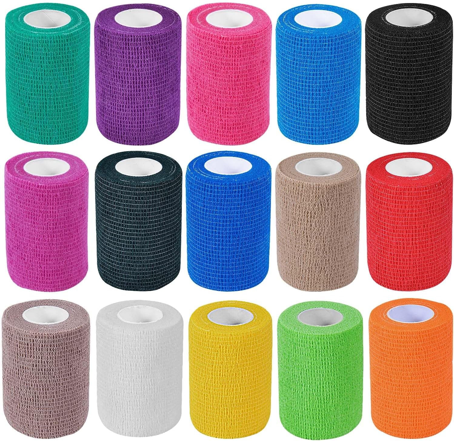 15 Pack 2 Inch x 5 Yards Self Adhesive Bandage Breathable Cohesive ...