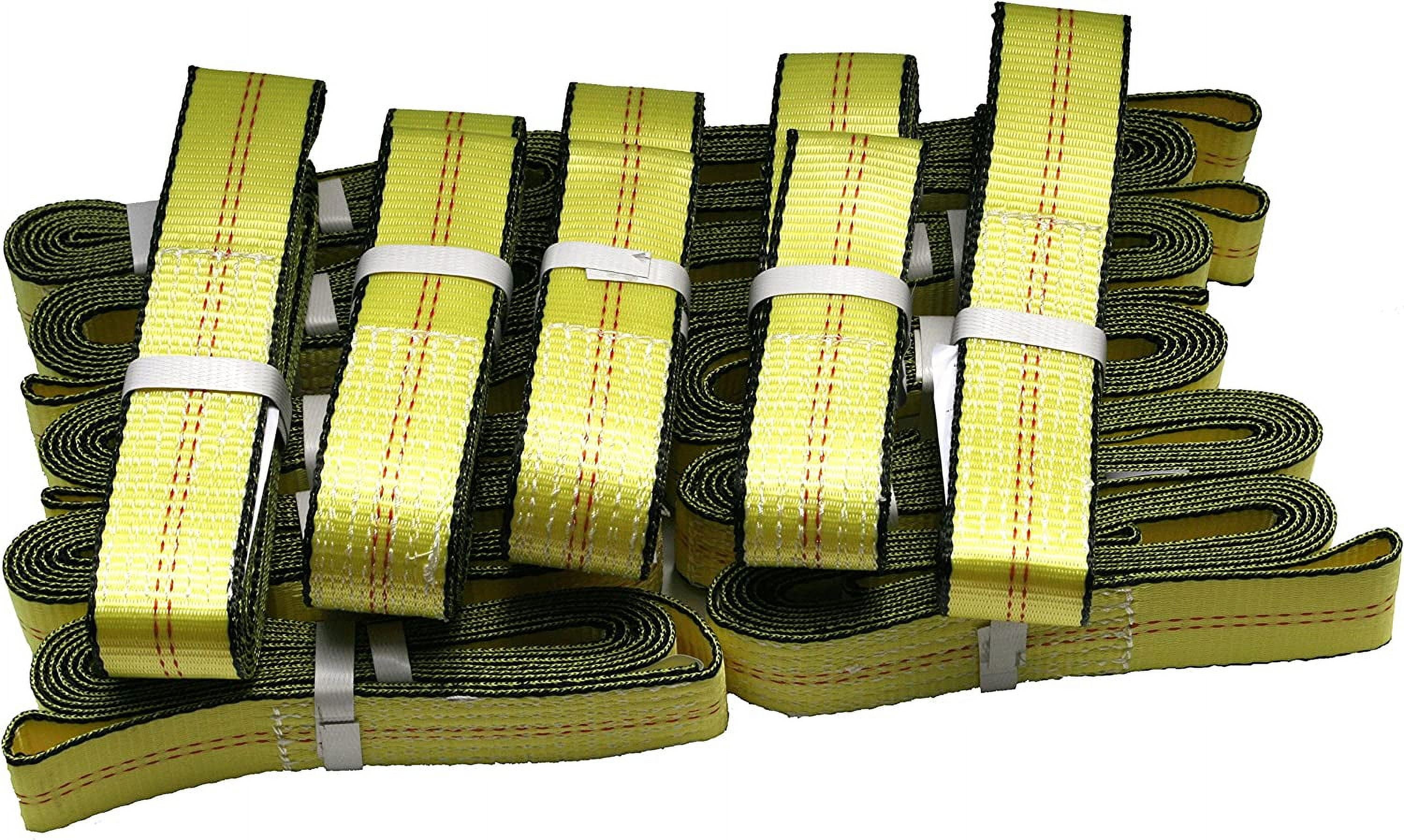 (15 Pack) 2” x 10’ Lasso Car Cargo Straps with Soft Sewn Loop- DKG ...