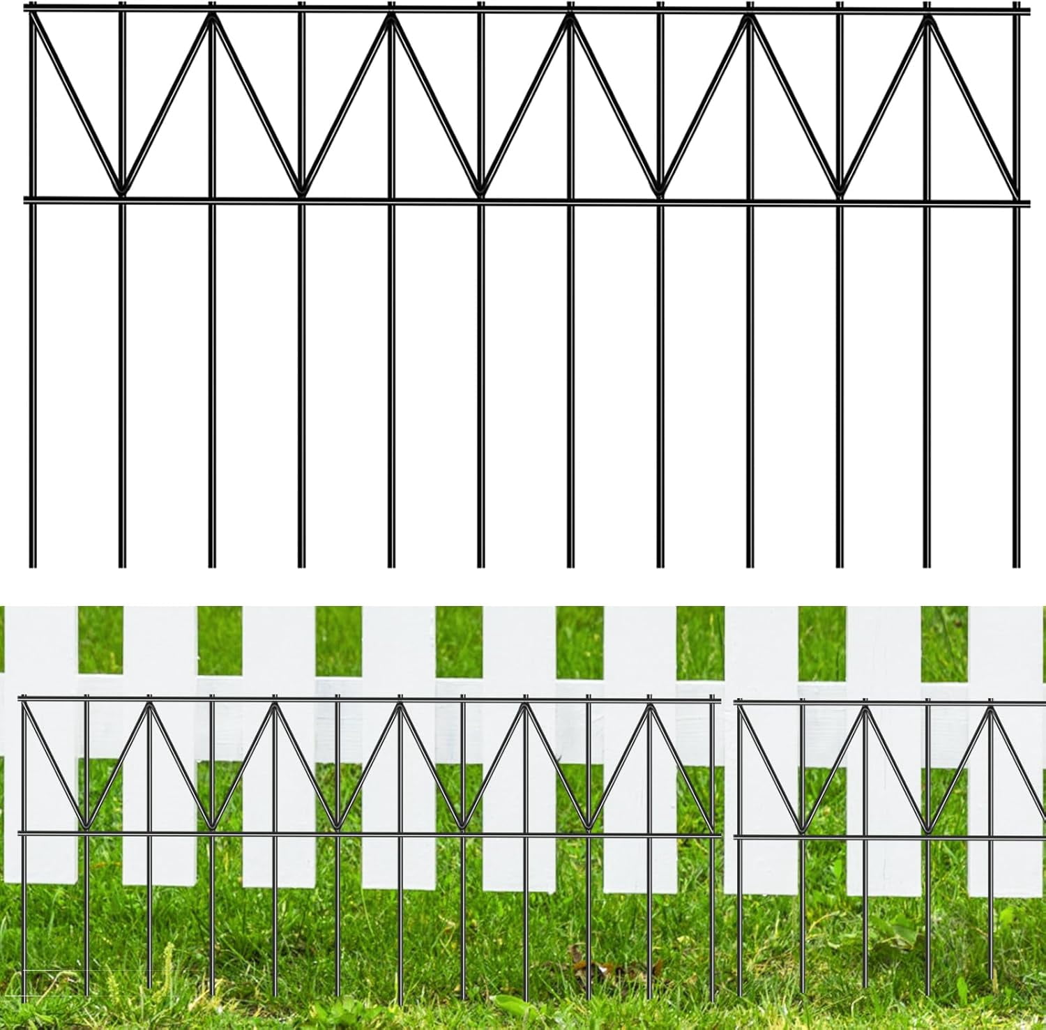 15 Pack 24" L x 15" H Animal Barrier Fence, Underground No Dig Fence ...