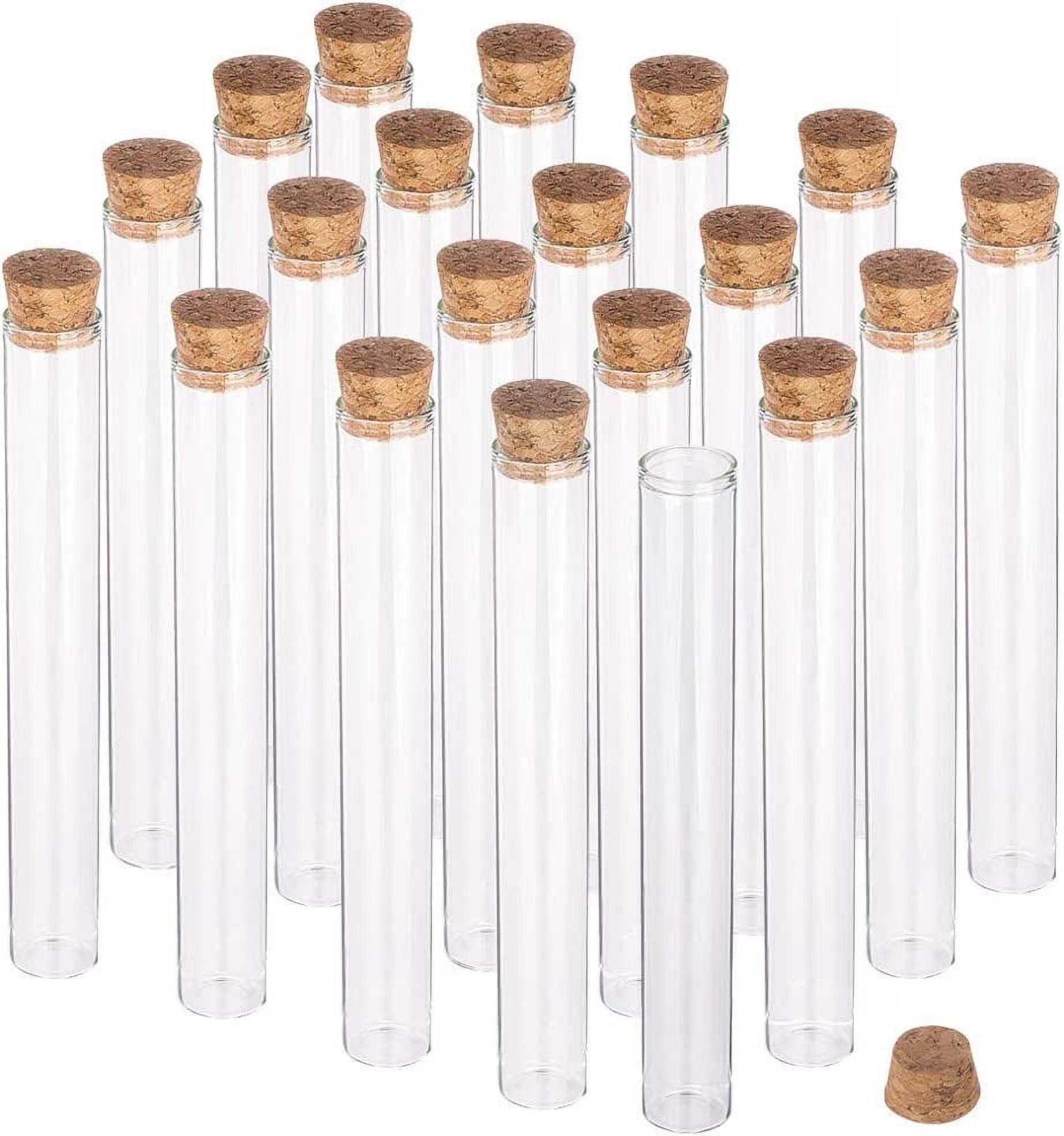 15 Pack 40ml Glass Tubes Transparent Decoration Bottles with Cork ...
