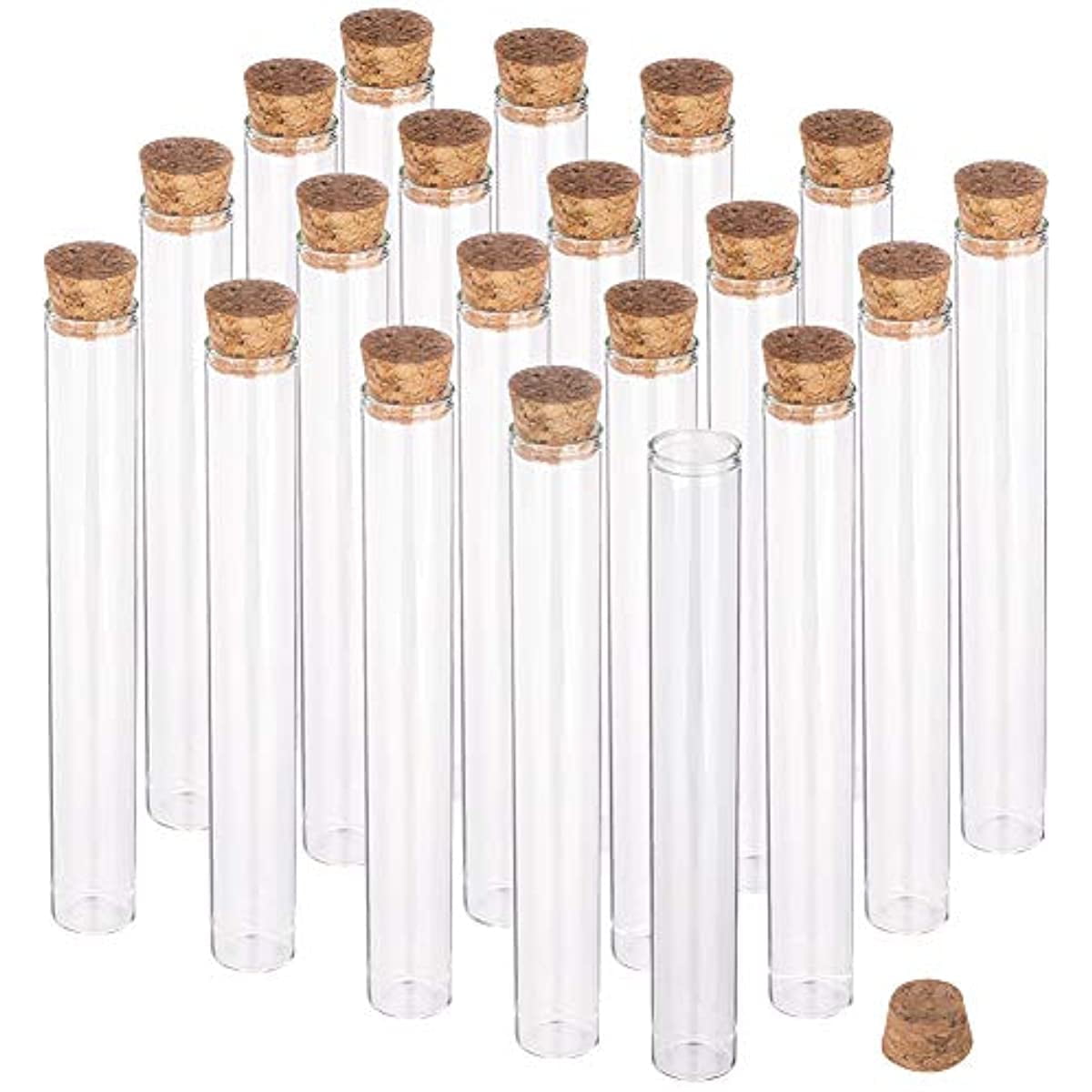 15 Pack 40ml Glass Tubes Transparent Decoration Bottles with Cork ...