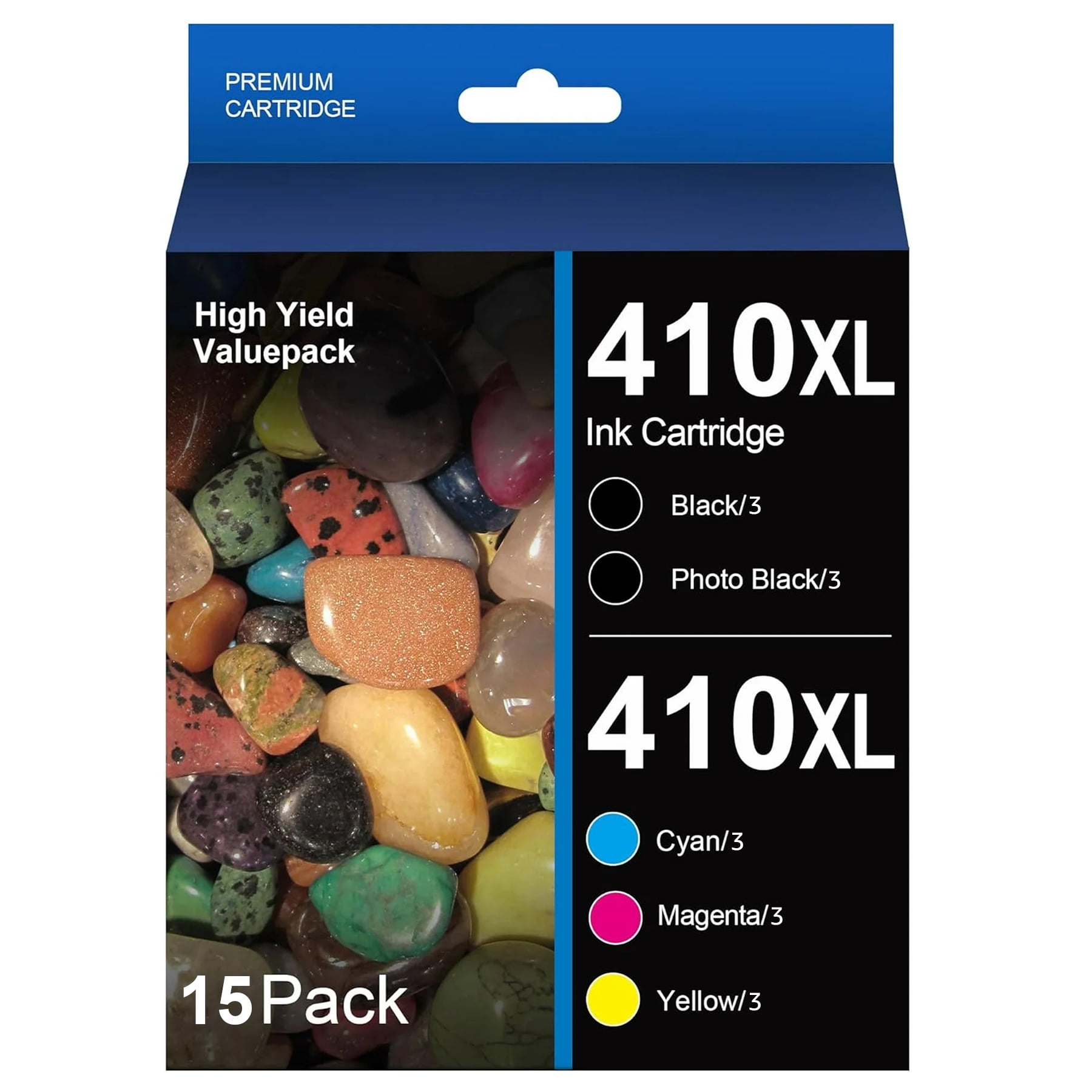 Halofax 15-Pack 410XL Ink Cartridges Compatible with Epson Expression ...