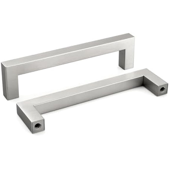 15 Pack 5 Inch Brushed Nickel Cabinet Pulls Cabinet Handles Square Door ...