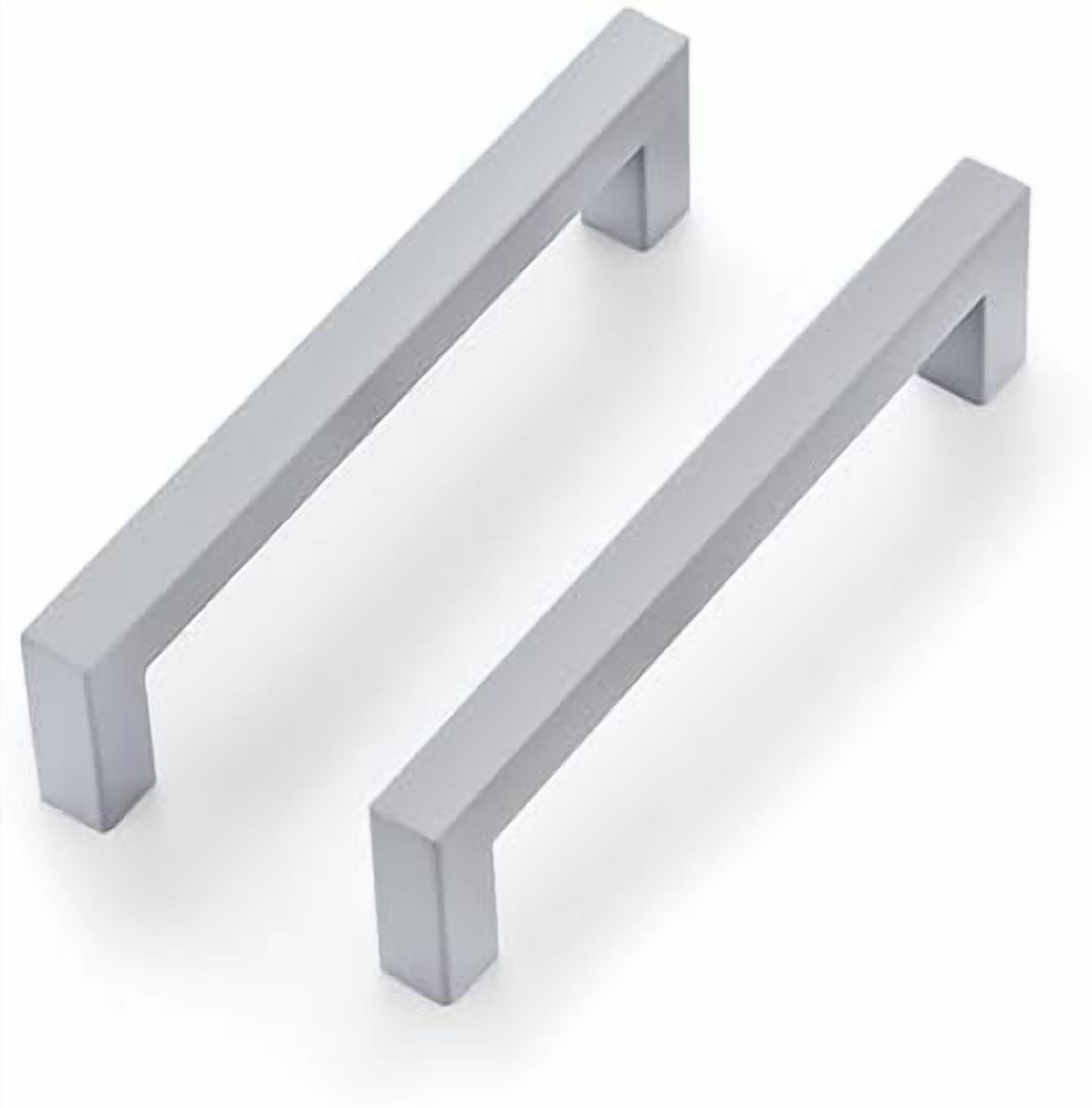 15 Pack 5 Inch Kitchen Square Cabinet Handles Grey Drawer Pulls for ...