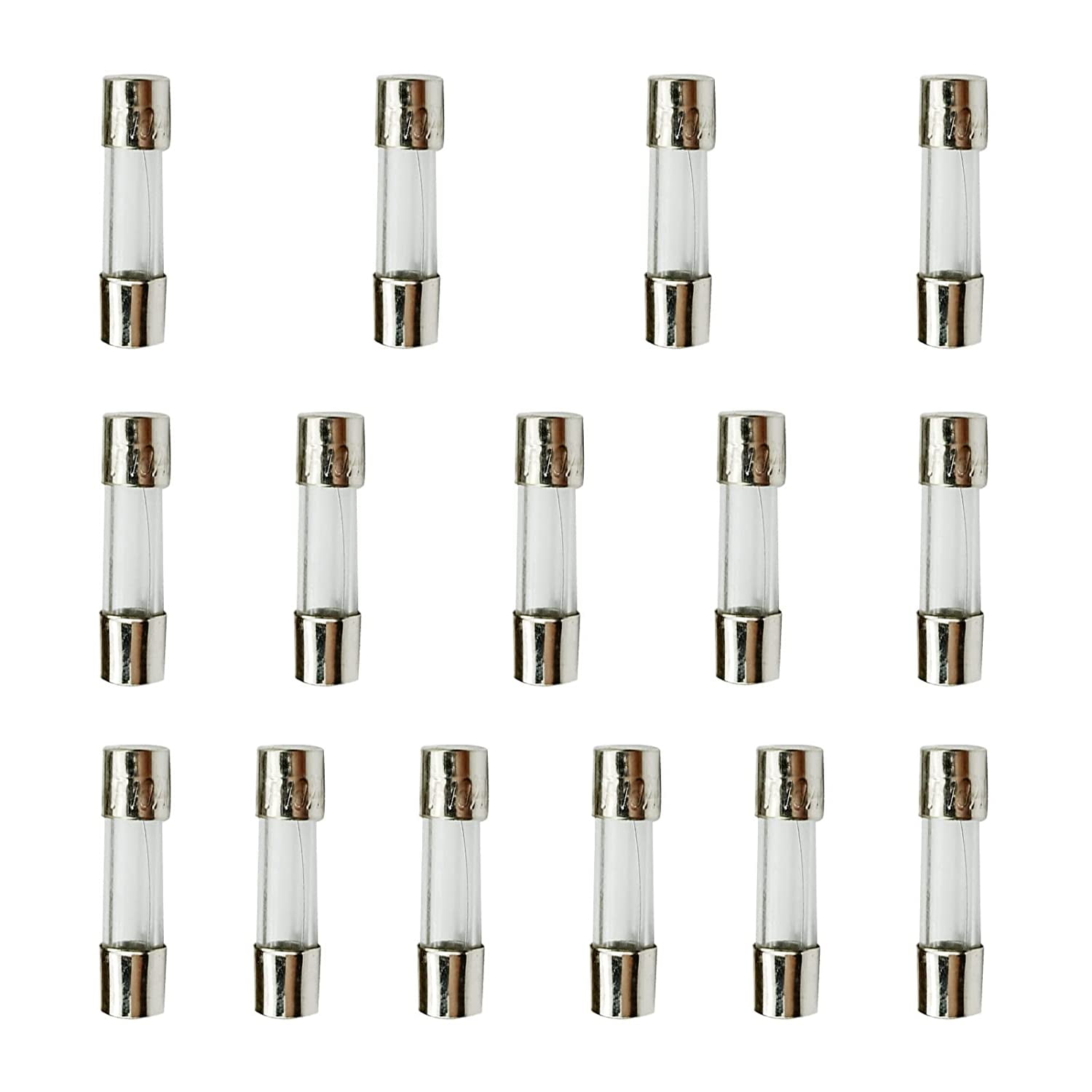 15 Pack 5x20mm F10AL 125V/250V Glass Fuses 0.2 x 0.78 Inch F10A 10amp ...