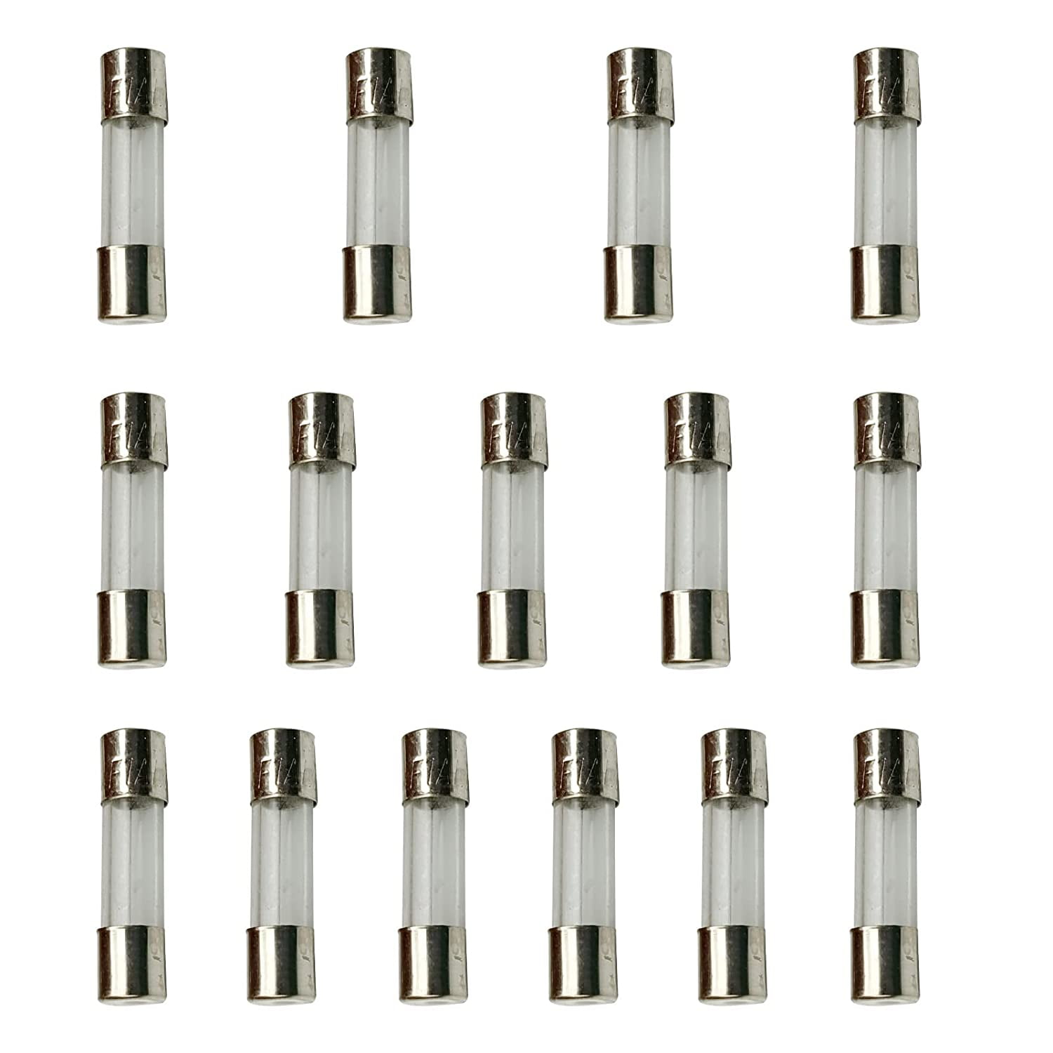15 Pack 5x20mm F1AL 250V Glass Fuses 0.2 x 0.78 Inch F1A 1amp Fast-Blow ...