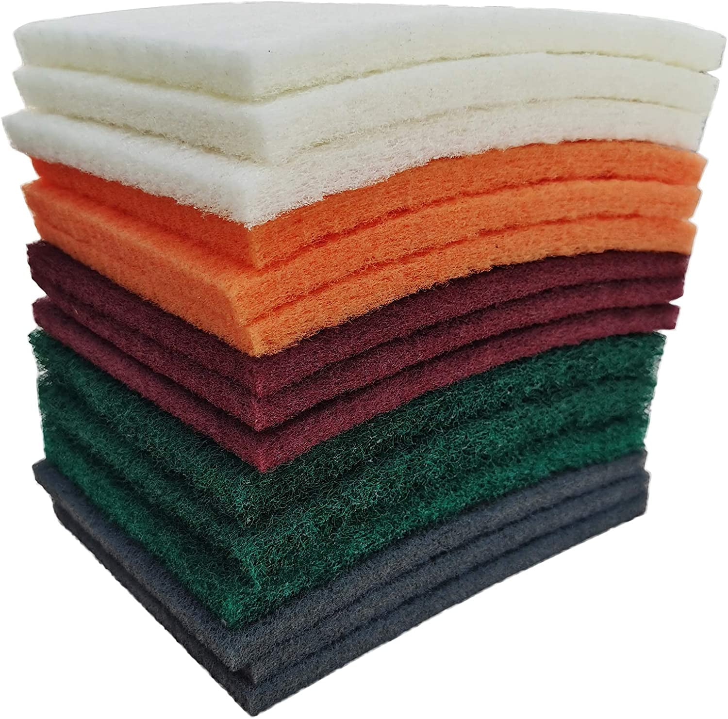 15 Pack 6 x 9 Inch Hand Pads Coarse Medium Fine Superfine 5 Different ...