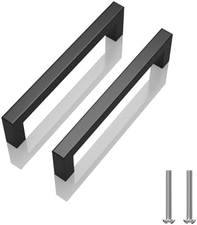 15 Pack 7-9/16 inch (192mm) Hole to Hole Center Matte Black Cabinet ...