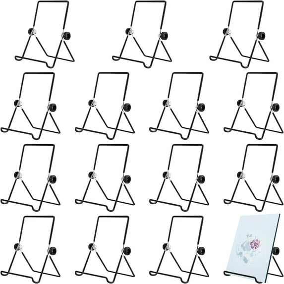 15 Pack 7 x 5.5 Inches Adjustable Easel Stands, Wire Easel Holder ...