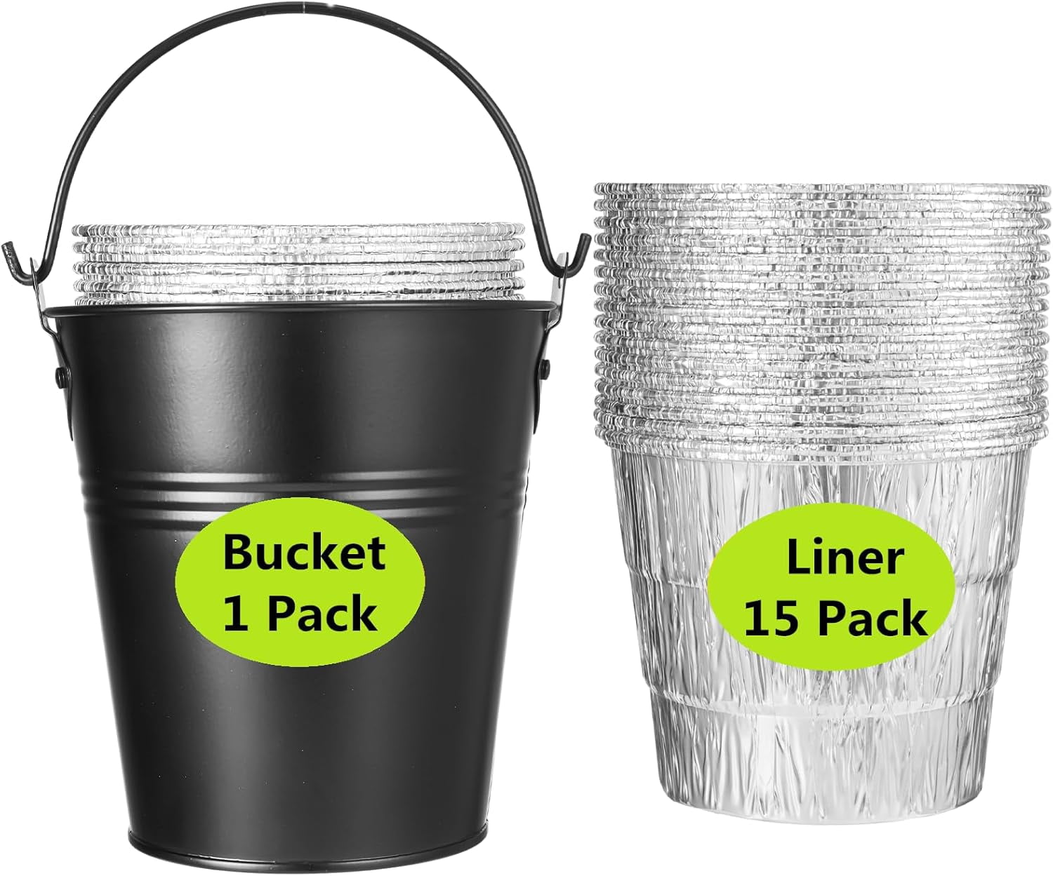 15 Pack BAC407 Grease Bucket Liner with HDW152 for Traeger Grills,Drip ...