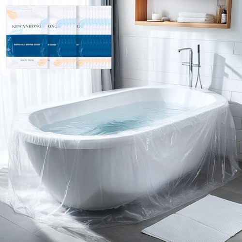 15 Pack Bathtub Covers 102 X 47 Inch Individual Package Disposable ...