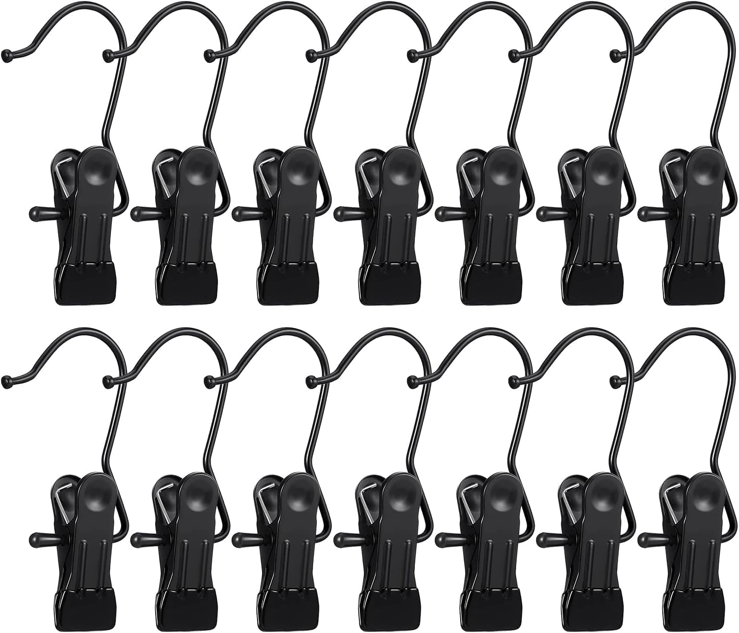 15 Pack Boot Hanger for Closet, Laundry Hooks with Clips, Boot Holder ...