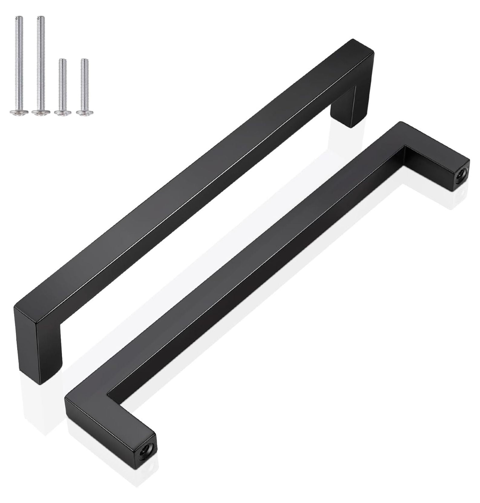 15 Pack Cabinet Handles Matte Black 5 Inch Center to Center Solid ...