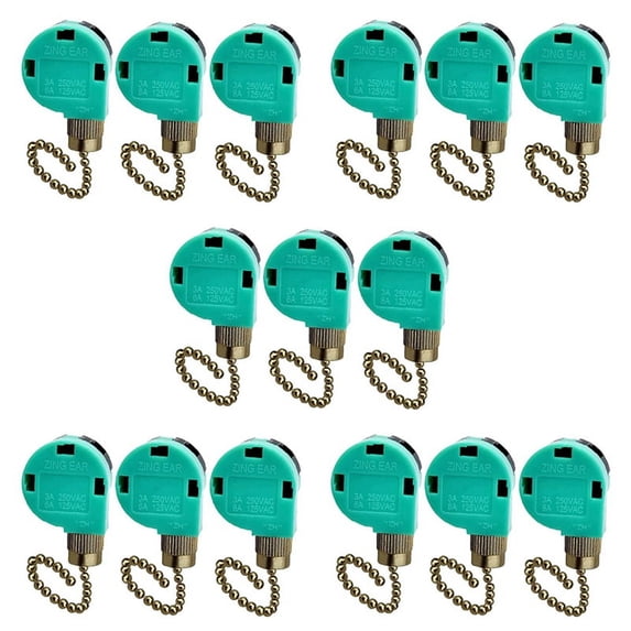 15 Pack Ceiling Fan Switch 3 Speed 4 Wire Ear ZE-268S6 Fan Pull Chain ...