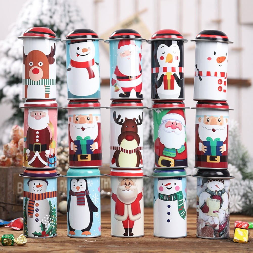 15 Pack Christmas Cookie Tins with Lids for Gift Giving Small Xmas Tin ...