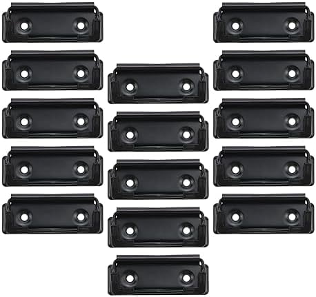 15 Pack Clipboard Clips Black Mountable Hardboard Clips 2.83"×1.18 ...