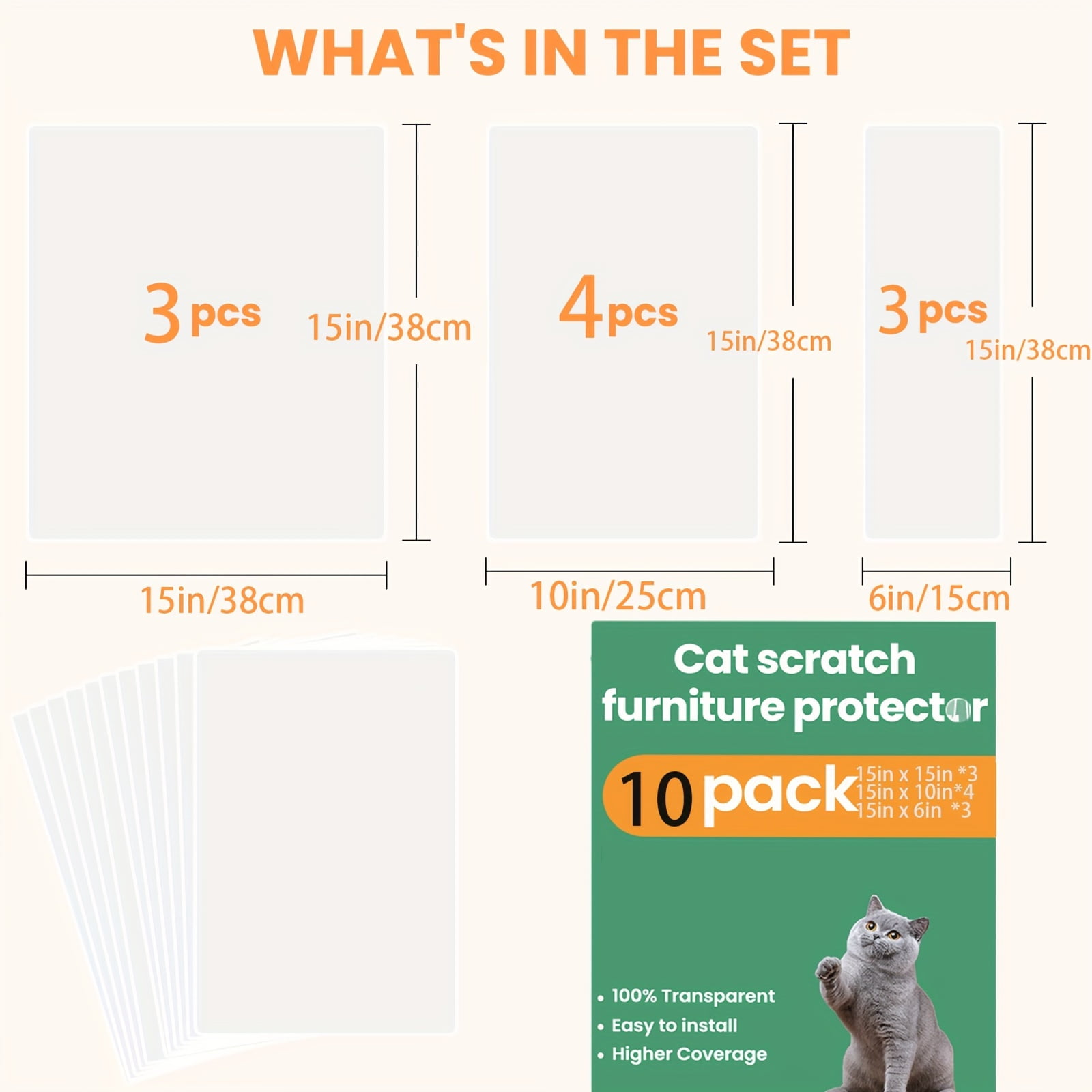 15 Pack Durable Scratch Guard - Scratching Pads - Furniture Protectors ...