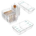 15-Pack Expandable Drawer Organizer Set, Clear PET Plastic Adjustable ...