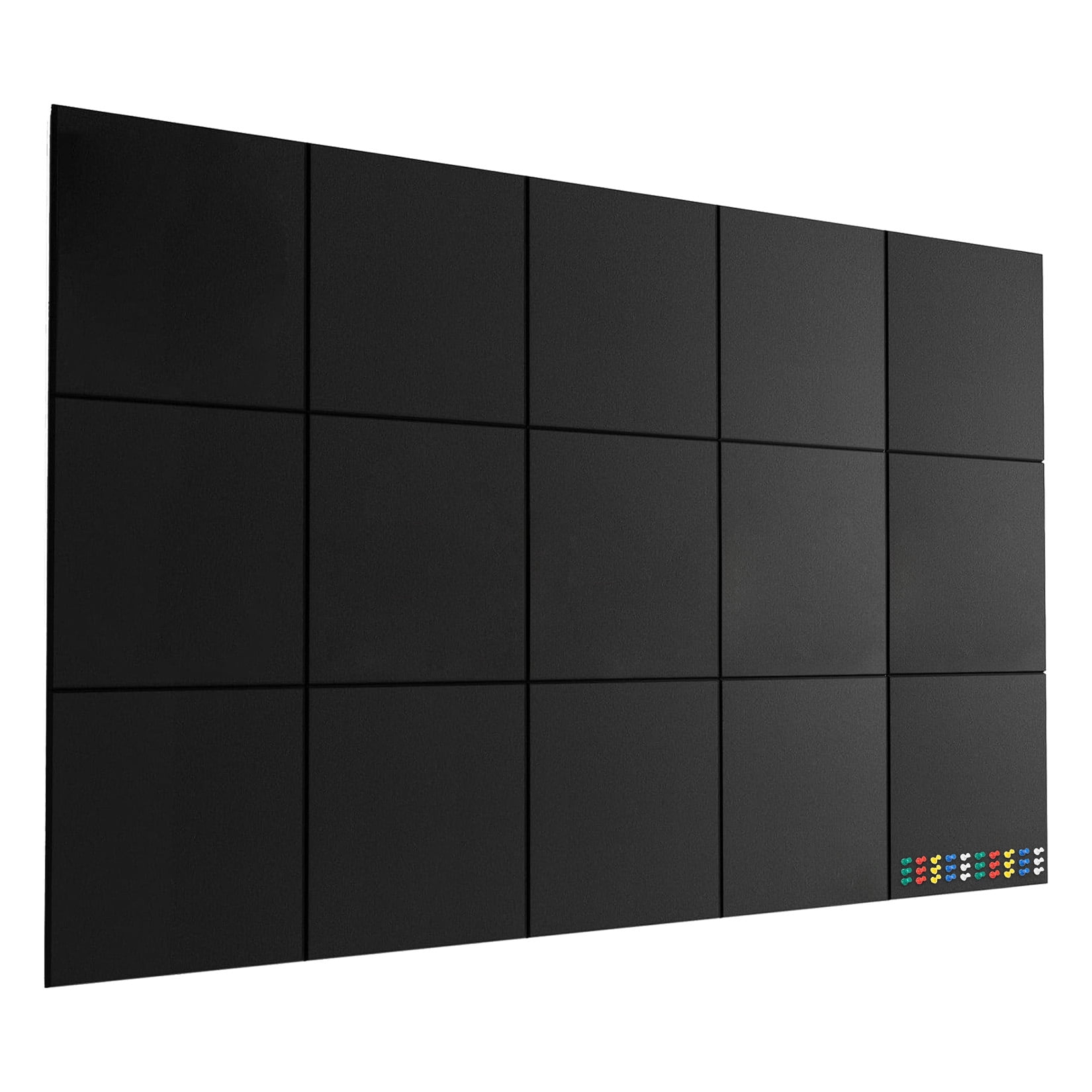 15 Pack Felt Bulletin Board Tiles, 11.8 x 11.8 inch Self-Adhesive Pin ...