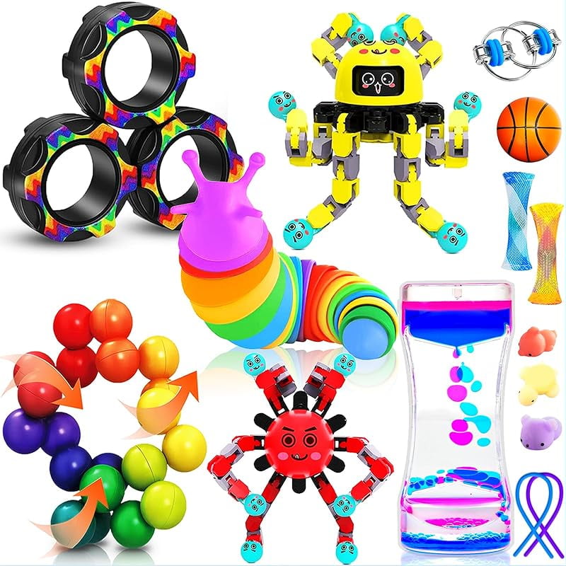 15 Pack Fidget Toys Bulk for Adults Kids, Figette Classroom Must Have ...