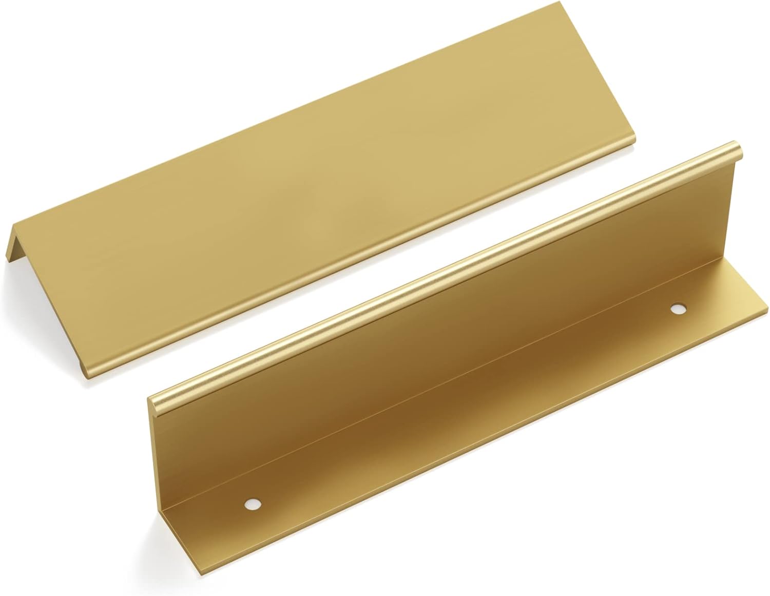 15 Pack Finger Edge Pulls Gold Cabinet Pulls Brushed Brass Cabinet ...