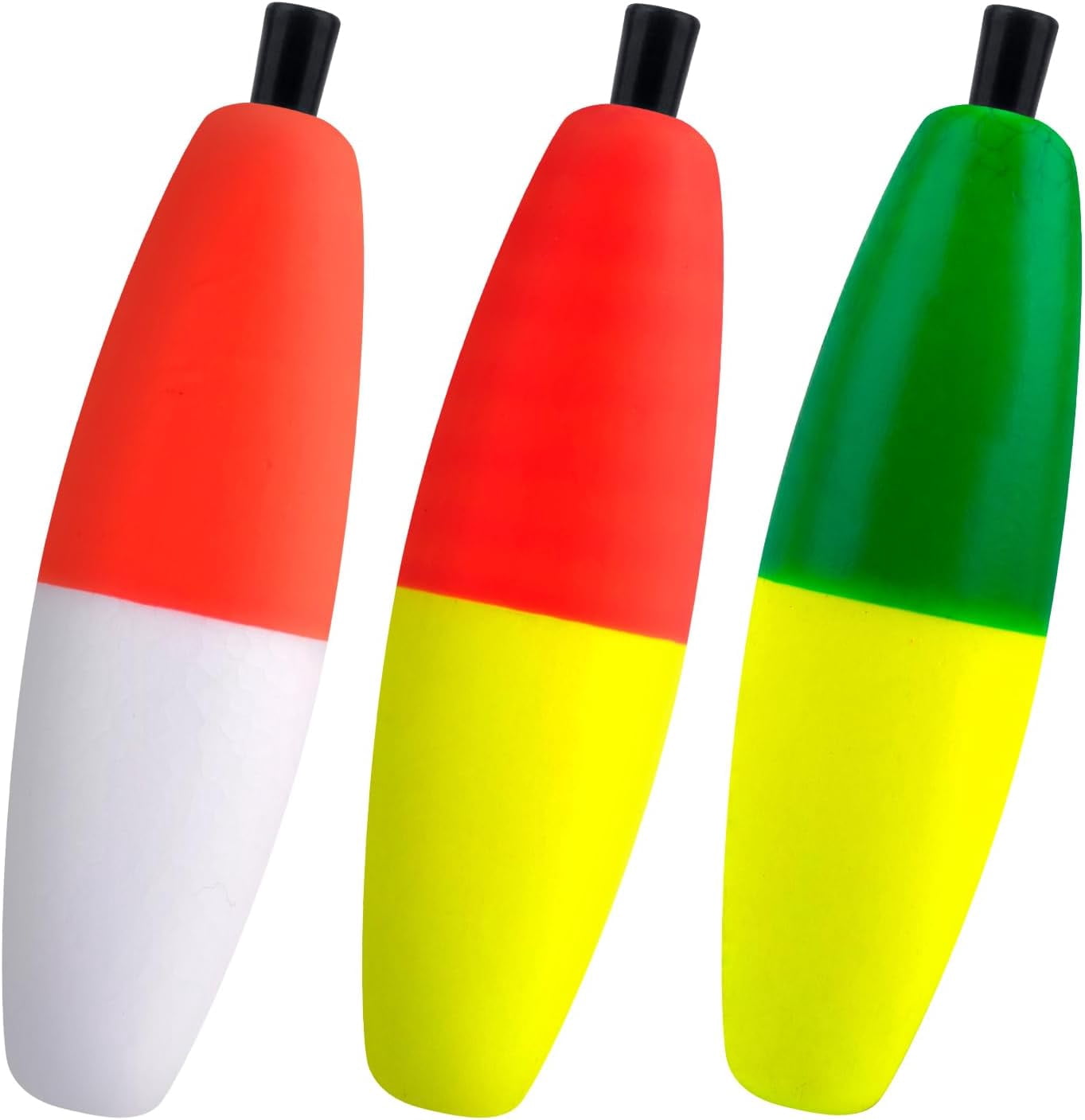 15 Pack Fishing Float Cigar Foam Bobbers Peg Floats Slip Fishing Corks ...