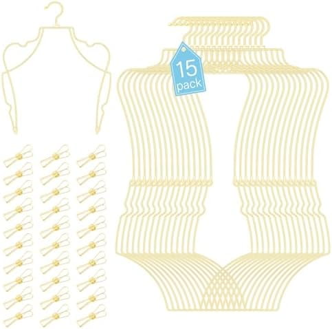 15 Pack Gold Body Shape Bikini Hanger Swimsuit Display Lingerie Hangers ...