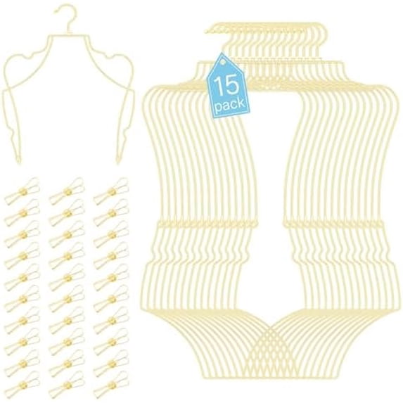 15 Pack Gold Body Shape Bikini Hanger Swimsuit Display Lingerie Hangers ...