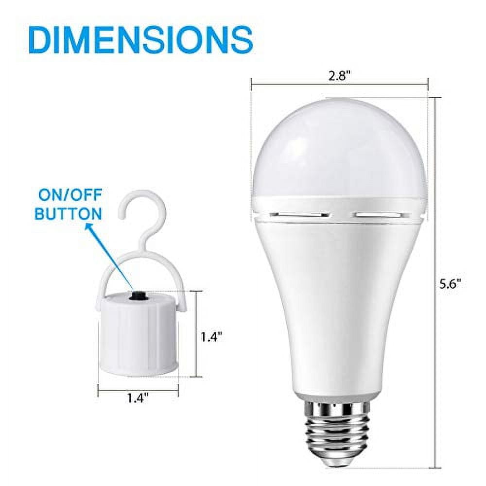 15 Pack HOLDWILL Rechargeable Emergency LED Bulb, Multi-Function ...