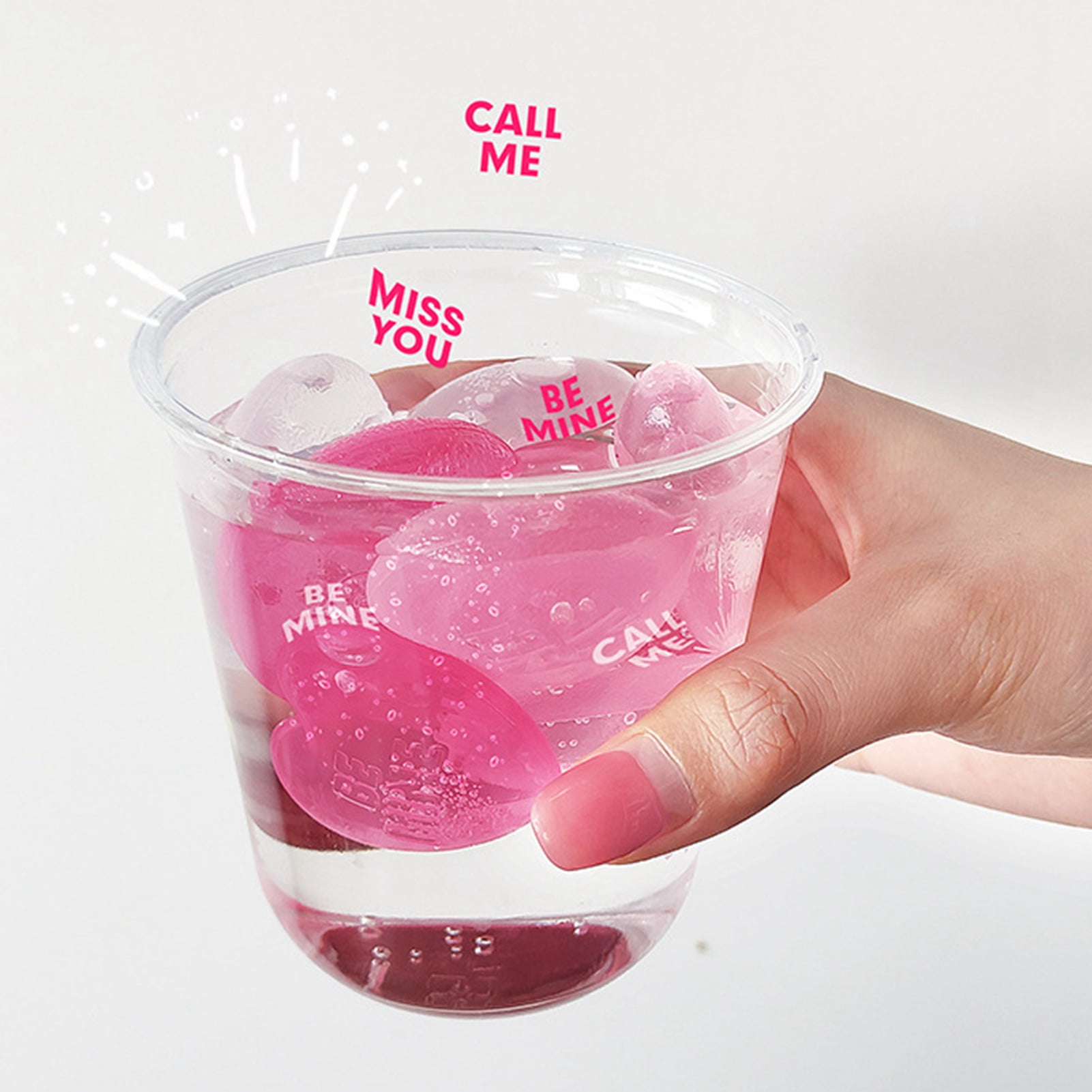 15 Pack Heart Shaped Reusable Ice Cubes Pure Water Reusable Ice Cubes ...