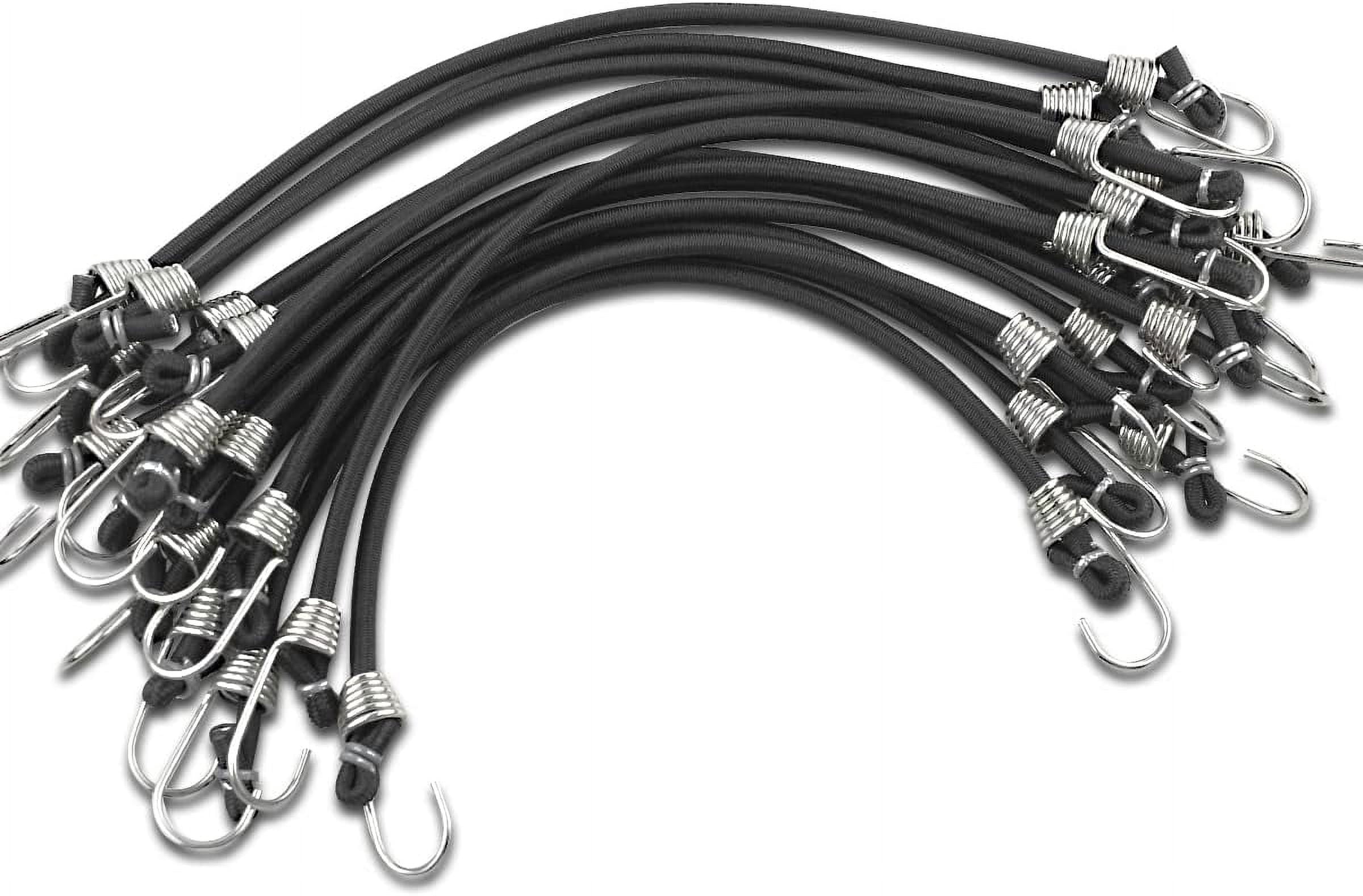 15 Pack Heavy Duty Bungee Cords with Hooks 11 Inch Mini Rubber Bungee ...
