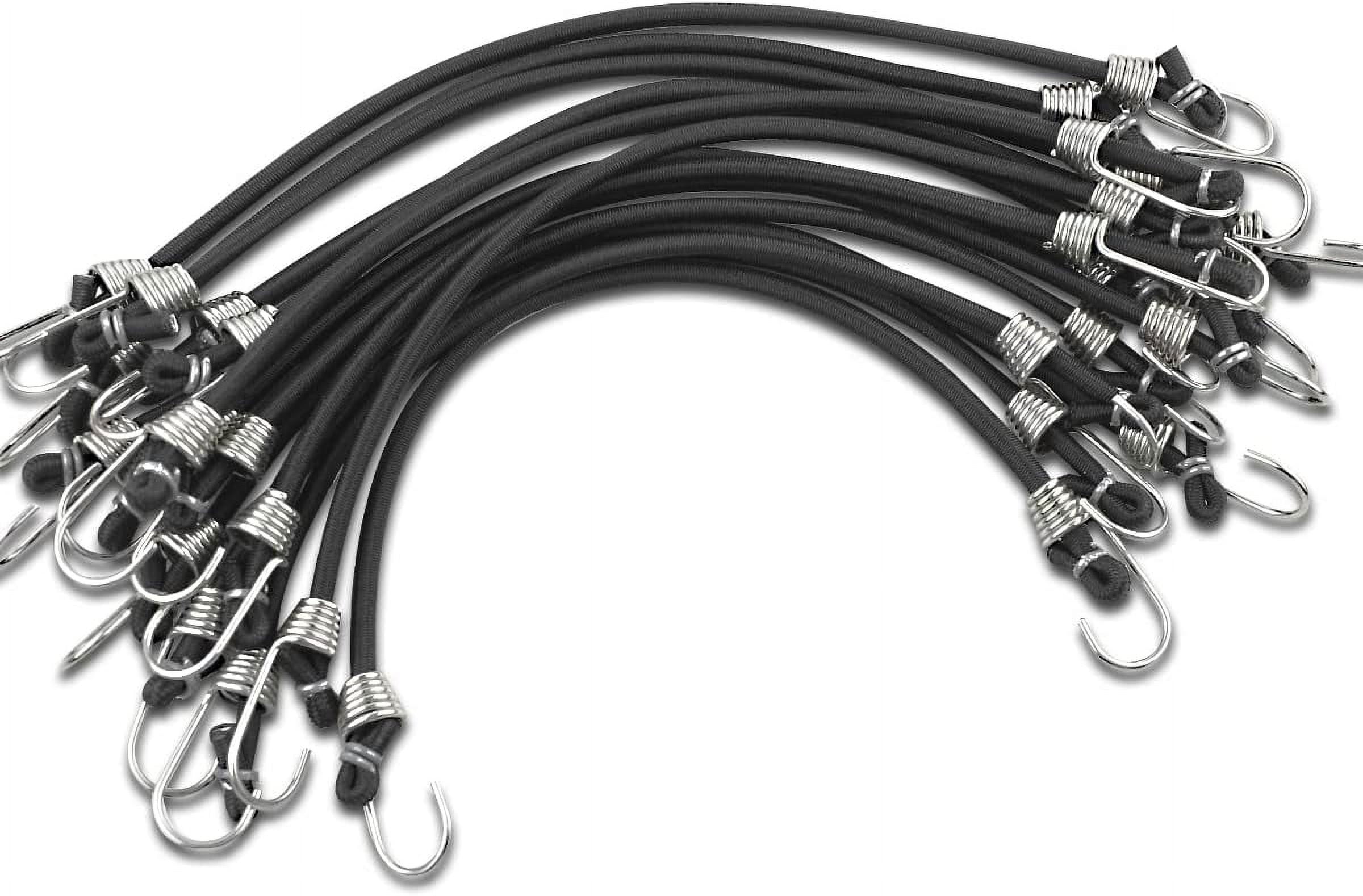 15 Pack Heavy Duty Bungee Cords with Hooks 11 Inch Mini Rubber Bungee ...