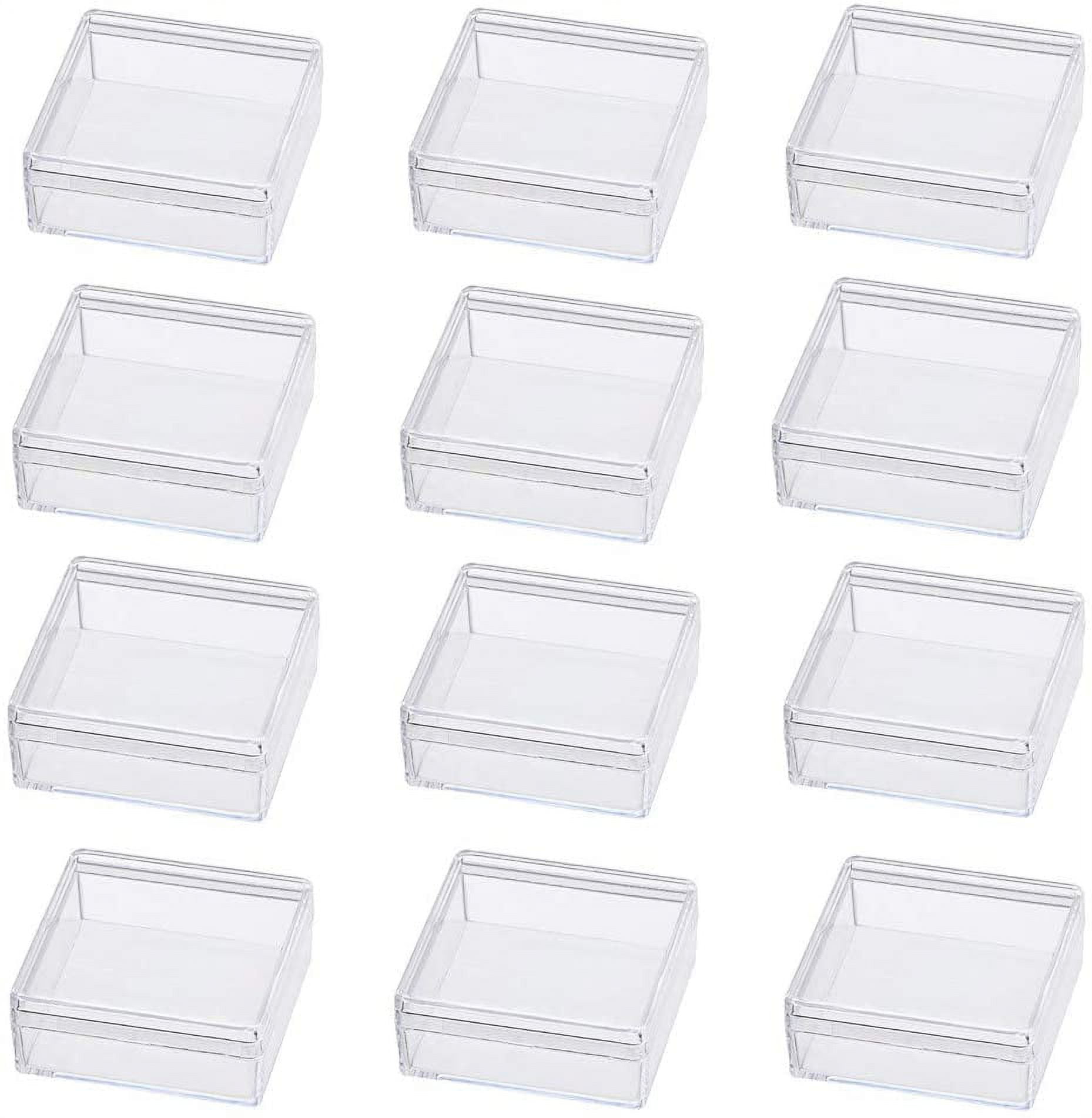 15 Pack High Transparency 1.95x1.95x0.8 Inch Plastic Storage Containers ...