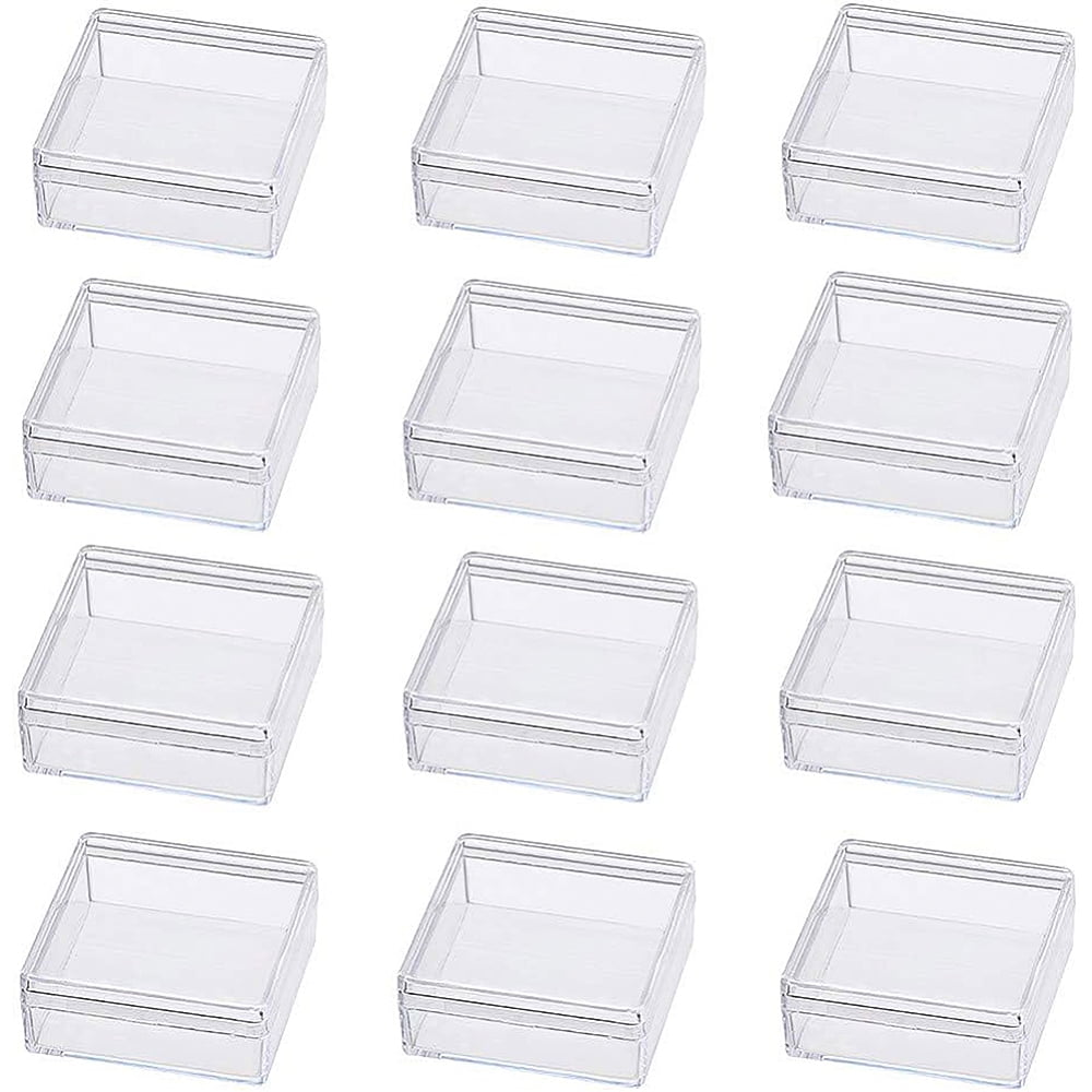 15 Pack High Transparency 1.96x1.96x0.78 Plastic Storage Containers ...